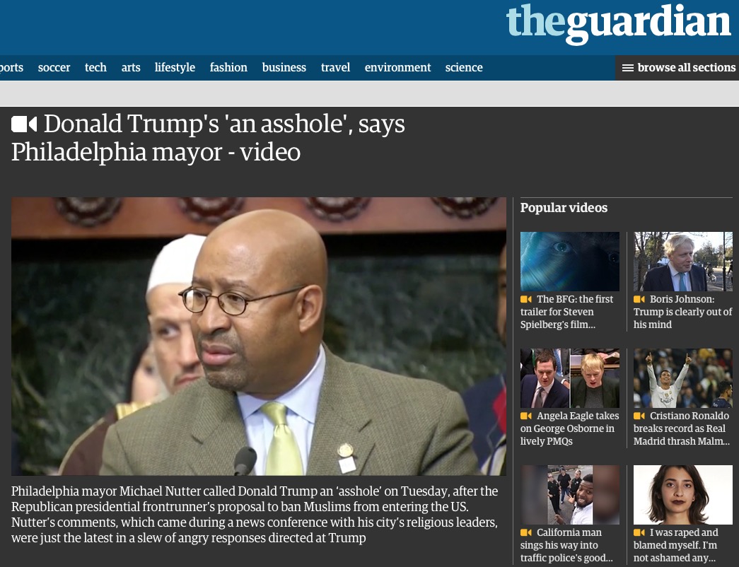 Michael Nutter Is a Damn Genius for Going after Donald Trump - Crossing ...