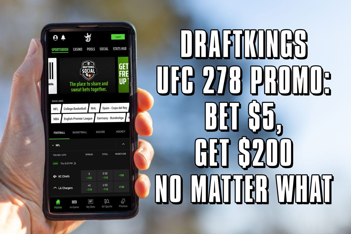 DraftKings UFC 278 Promo: Bet $5, Get $200 Bonus No Matter What ...