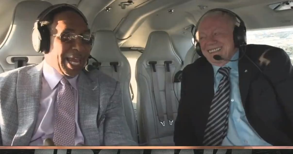 Stephen A. Smith Shows Up to First Take in Jerry Jones' Helicopter ...