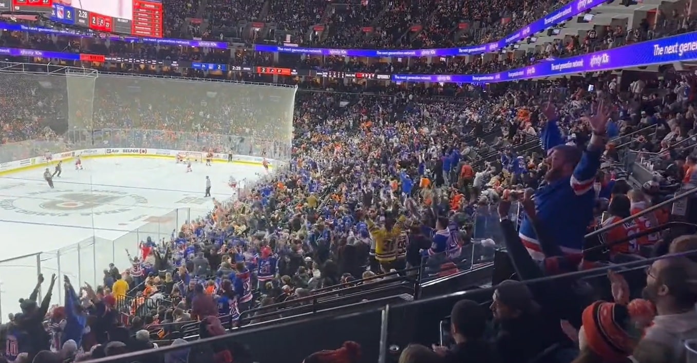 Rock Bottom is New York Rangers Fans Completely Taking Over the Wells ...