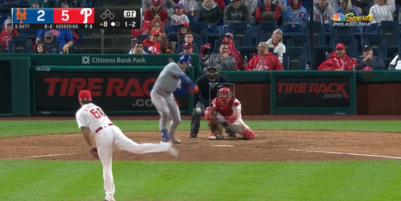 Orion Kerkering's First Phillies Strikeout is a Disgusting Slider ...