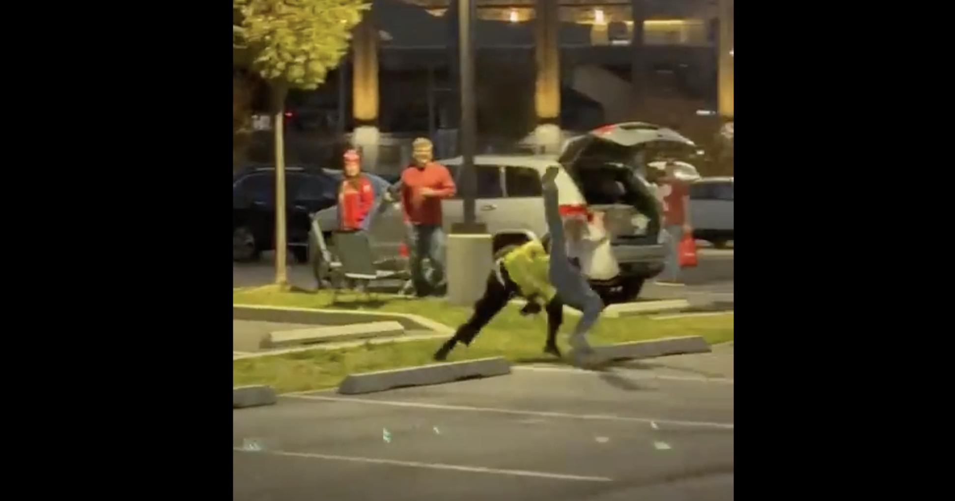Security Guard DECLEATS Kid Running From the Cops in Jetro Before Game ...