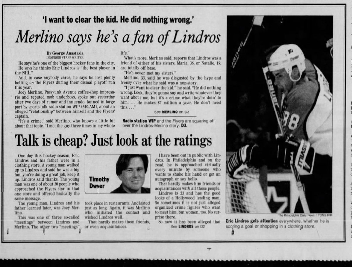 Joey Merlino Tells the Story of Eric Lindros and the Flyers Tickets ...