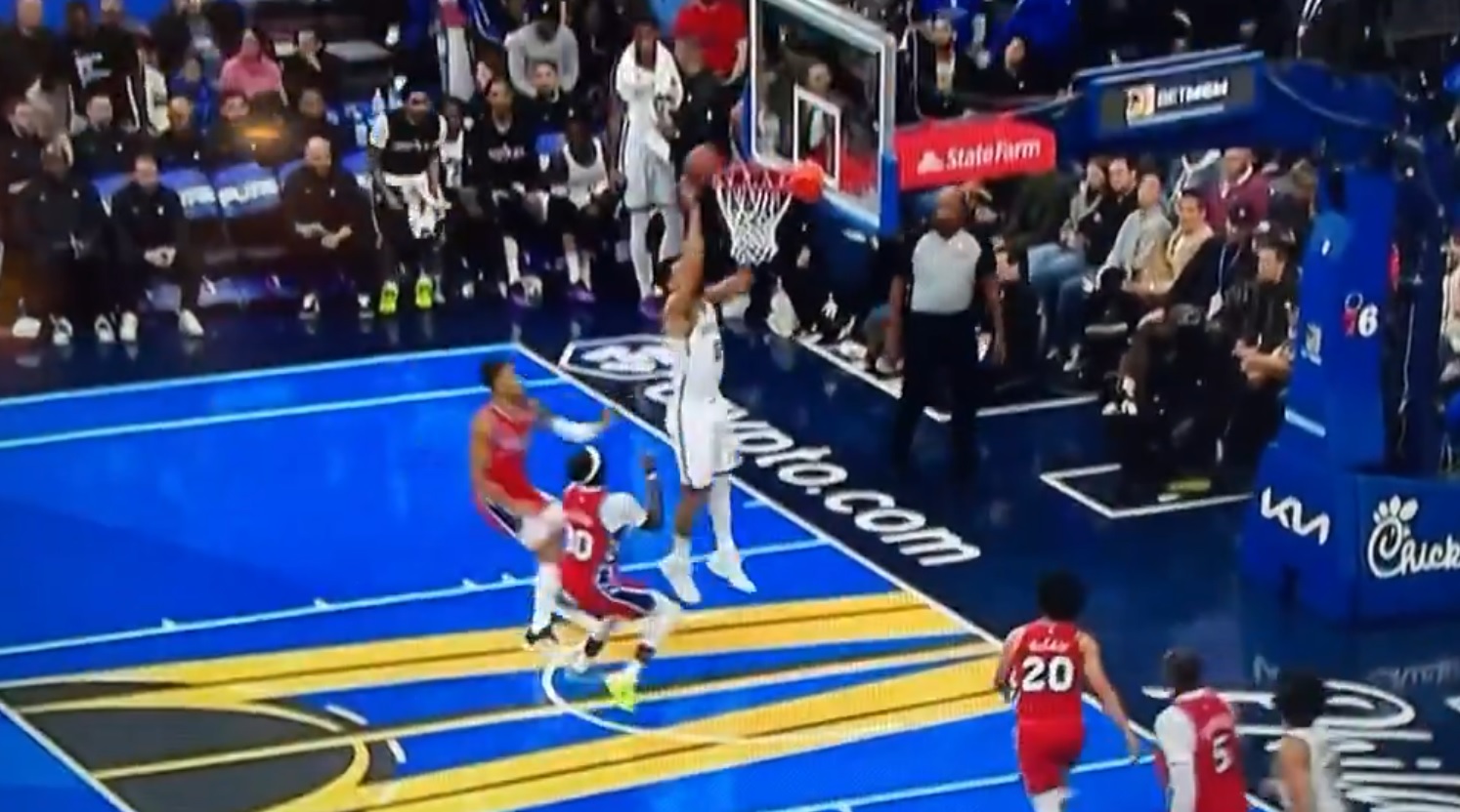 Ben Simmons Missed the Rim on a Layup Attempt - Crossing Broad