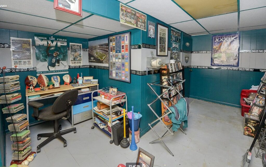 South Philly Home Listing Features One of the Best Eagles Basements You ...