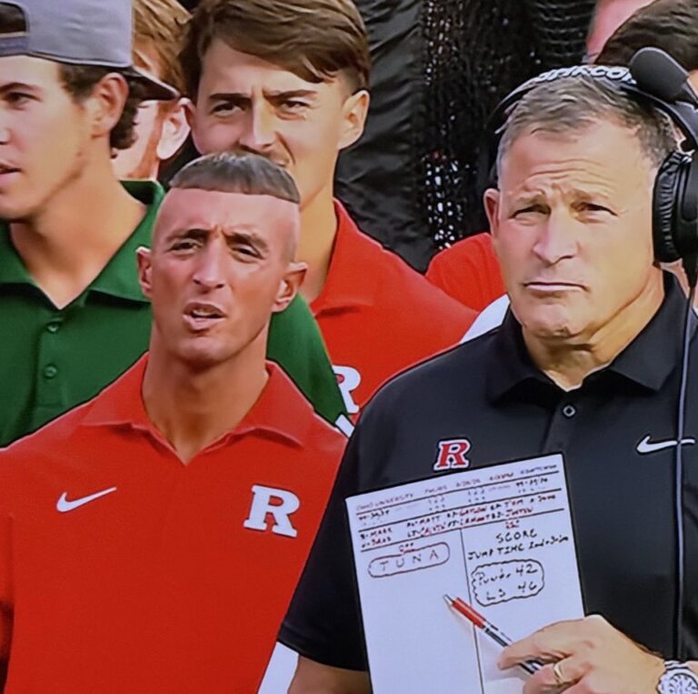 Of Course the Rutgers Coach with the Crazy Bowl Cut is in the Strength ...