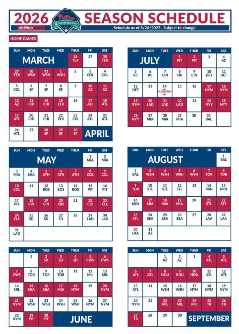 Quick Observations on the 2026 Phillies Schedule - Crossing Broad