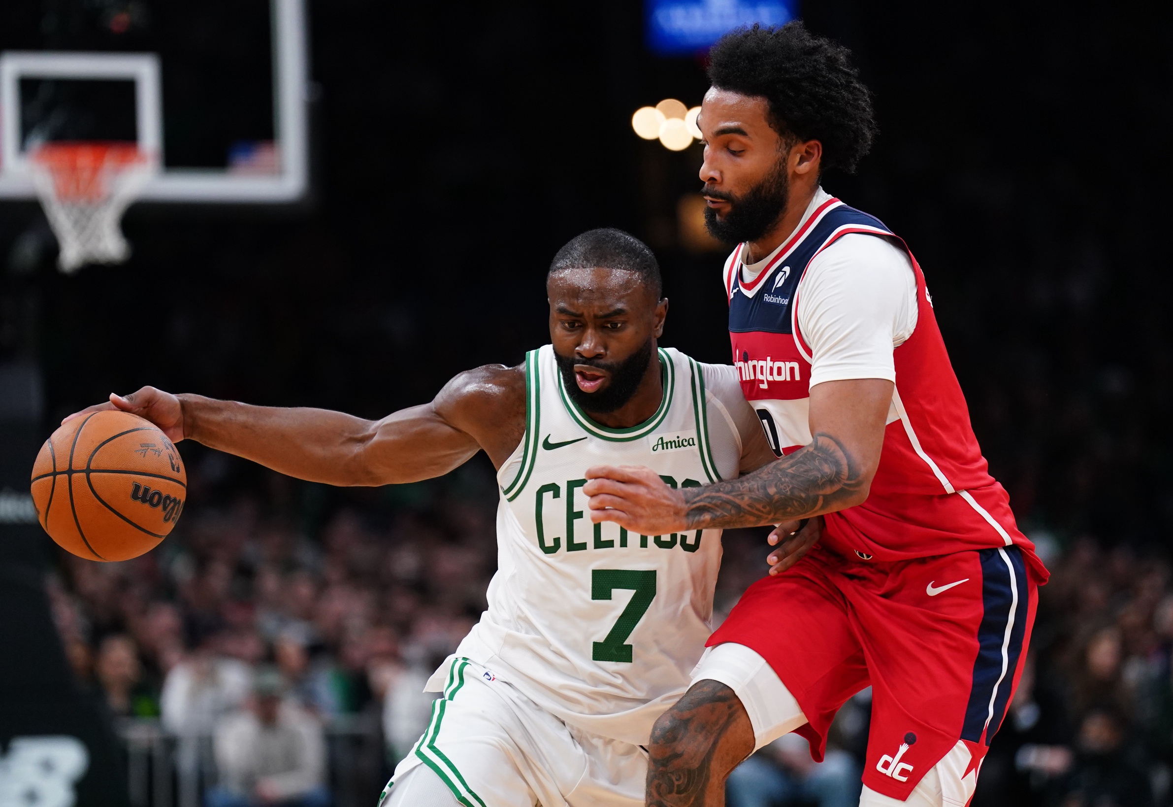 Jaylen Brown Can't Stop Getting His Fake Hairline on NBA Defenders ...