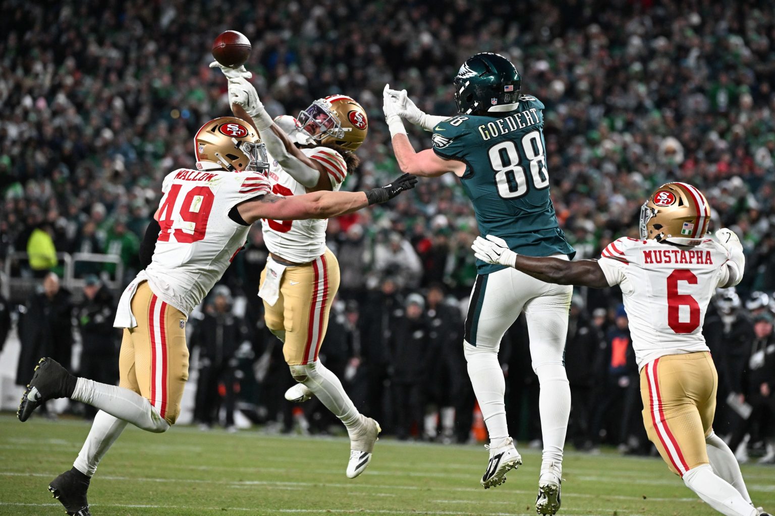 Brian Johnson Nodding in Approval as Jalen Hurts Throws into Triple ...