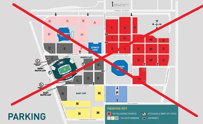 Philadelphia Eagles Parking Map Attention All Eagles Fans 🚨🦅